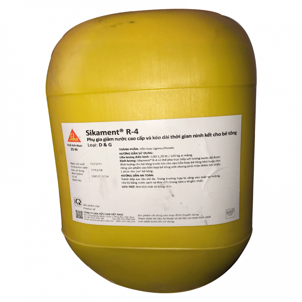 Phụ gia bê tông Sika Sikament R4 25L chính hãng | Fact-Depot | 100% vốn ...