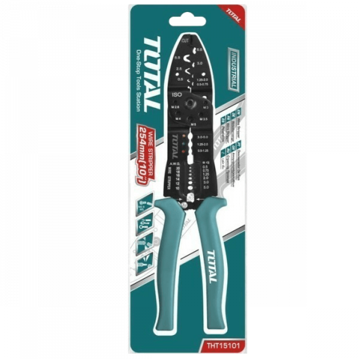 Kìm tuốt dây điện 72/T Total THT15851 215 mm chính hãng | Fact-Depot